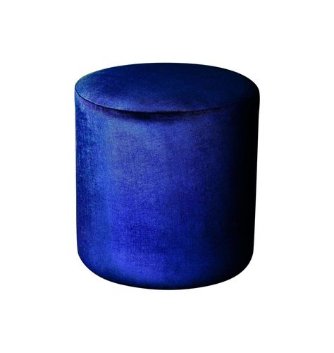 Medium round NORMAN pouf, royal blue #906