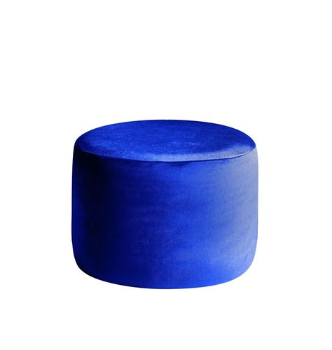 Small round NORMAN pouf, royal blue #906